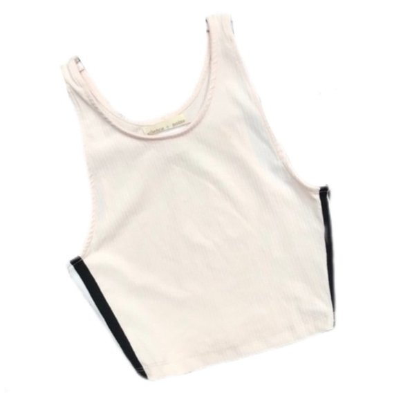 silence + noise | Tops | Uo Silence Noise Light Pink Ribbed Side Stripe ...